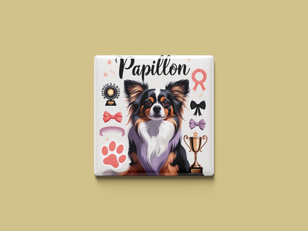 Papillon Magnet | 6 Designs to Choose From | Handmade Dog Souvenir ...