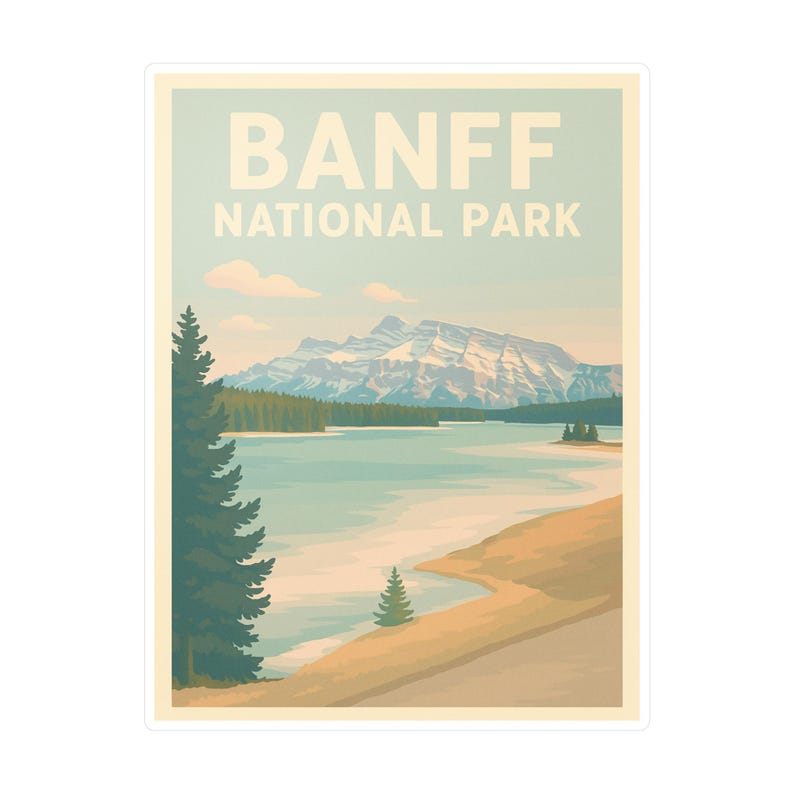 Banff National Park Travel Sticker: Canada Satin Vinyl Decal - Etsy