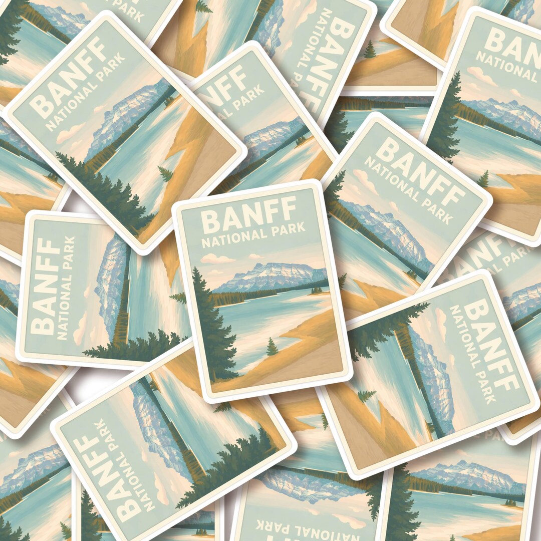 Banff National Park Travel Sticker: Canada Satin Vinyl Decal - Etsy