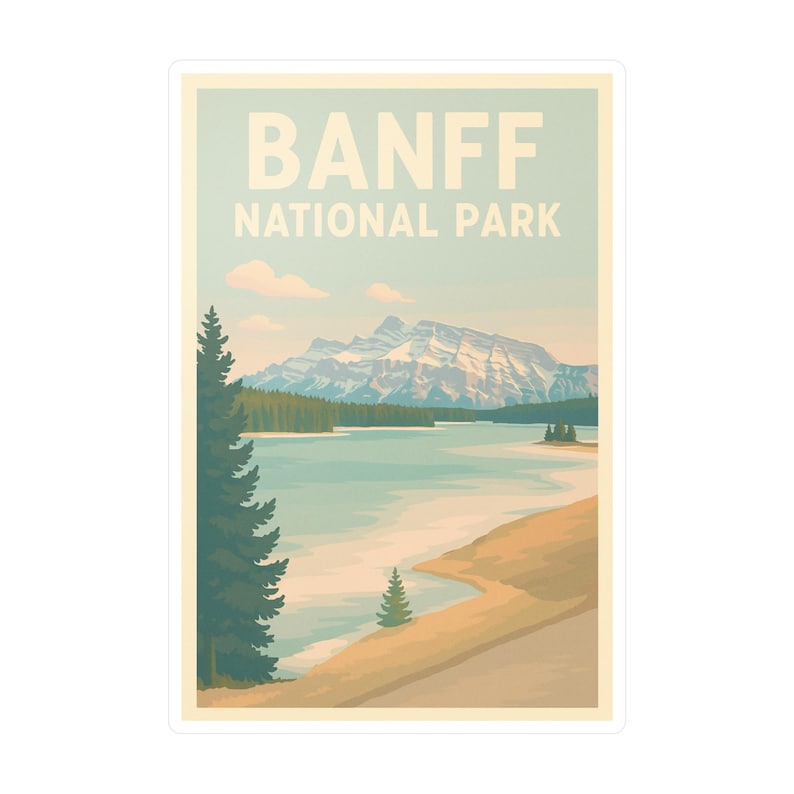 Banff National Park Travel Sticker: Canada Satin Vinyl Decal - Etsy