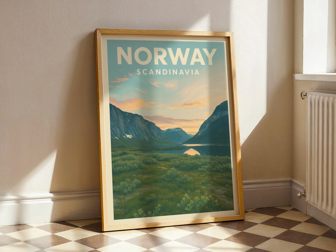 Norway Scandinavia Mountain Poster: Matte Finish Travel Print, Museum ...