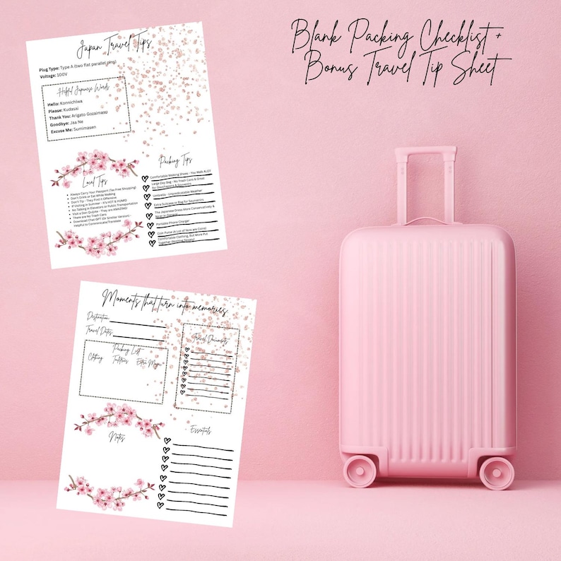 Japan Packing Checklist | Printable Travel Tips (PDF Download) - Etsy