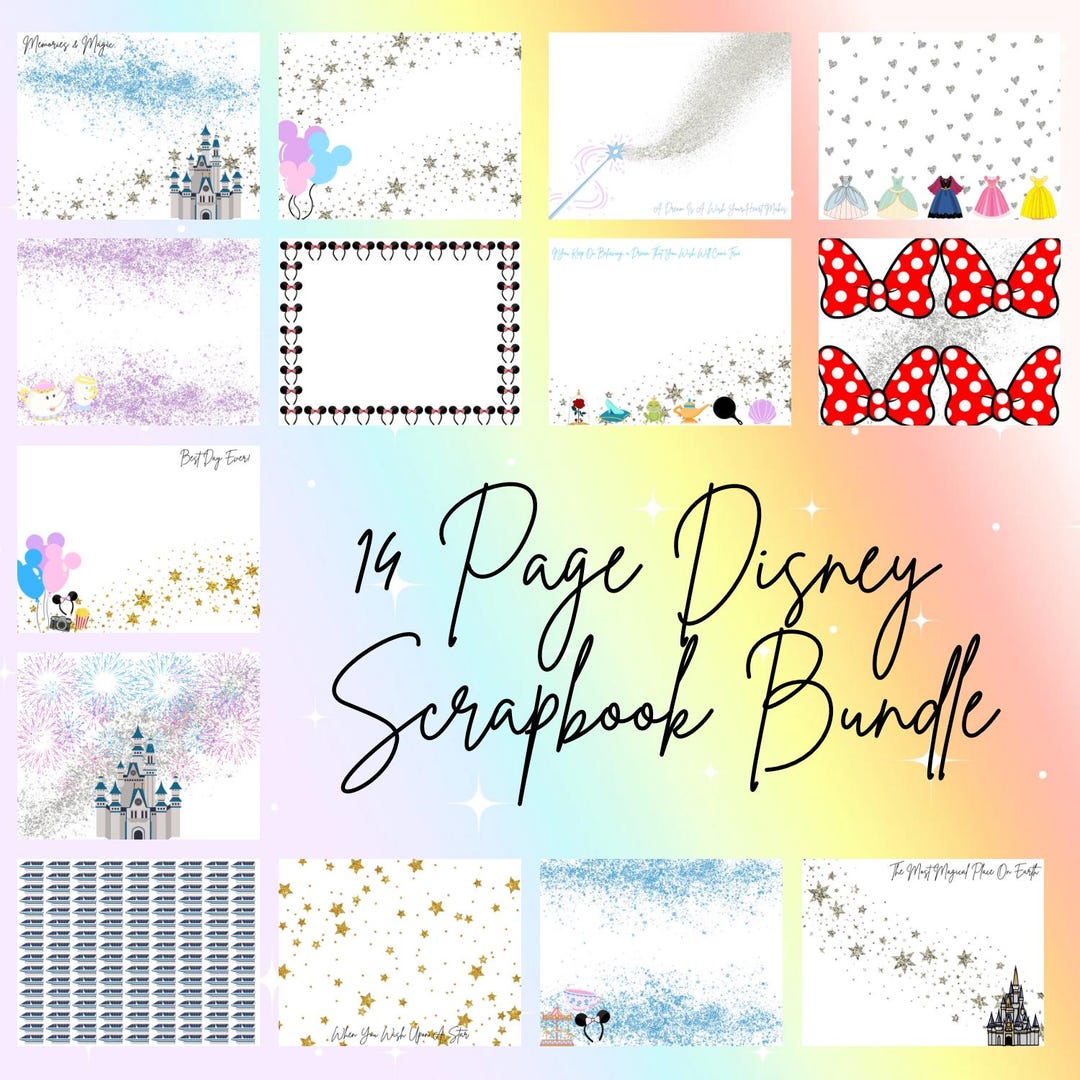 Disney Princess Scrapbook Kit | Printable Fairytale Journal (PDF) - Etsy