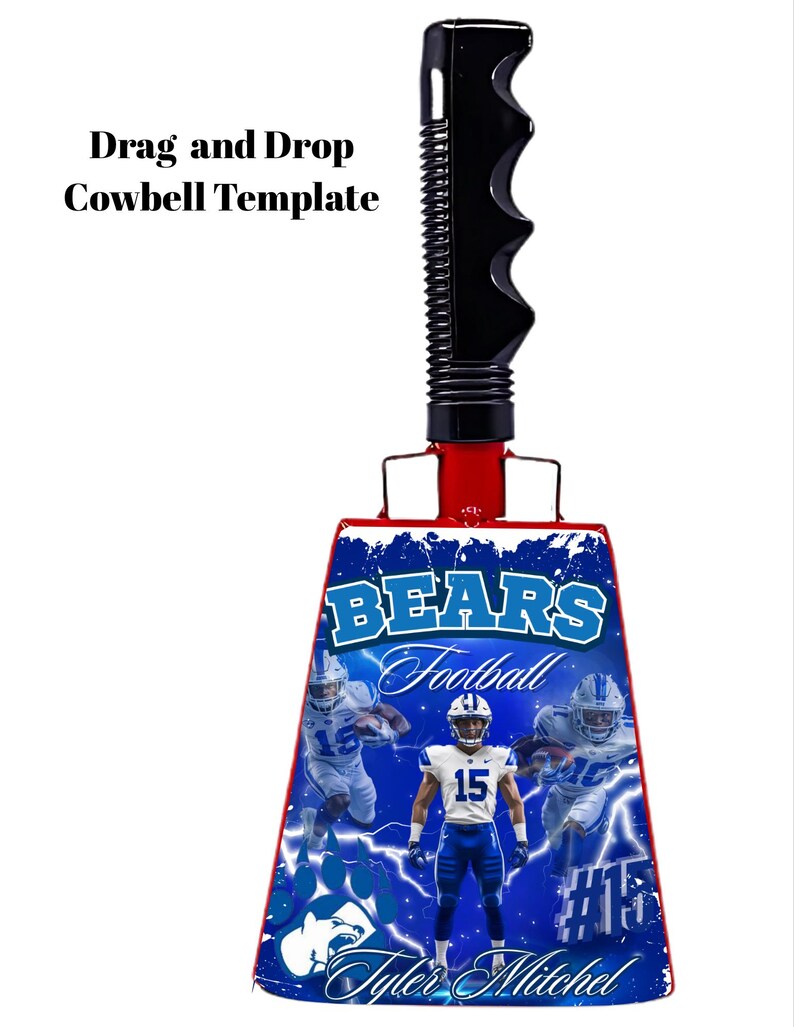 Custom Cowbell Design Template | Drag & Drop | Game Day Spirit - Etsy