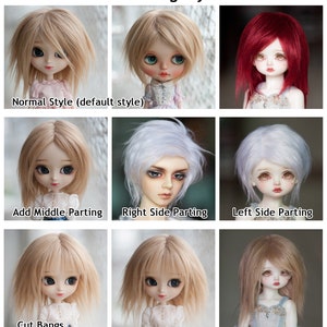 Long Straight Fake Fur Doll Wig: Blythe, Pullip, BJD Dollfie - 20 ...