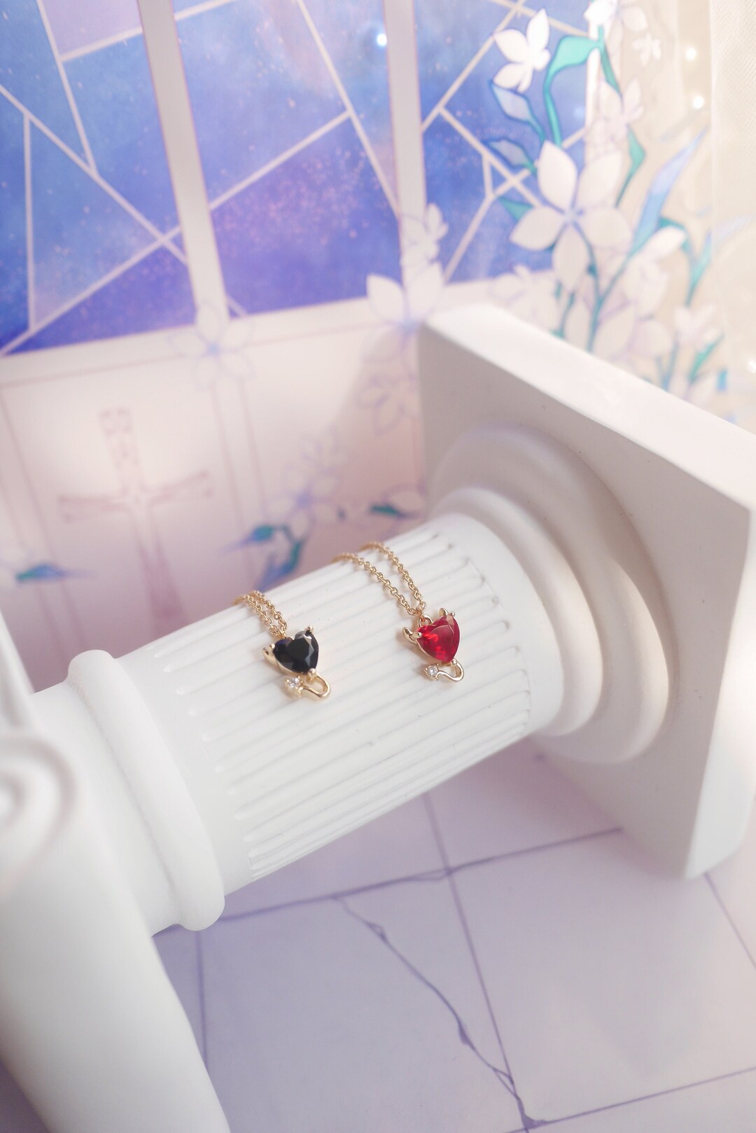 Little Imp Zircon Heart Necklace for BJD 1/3 SD and 1/4 MSD Miniefee ...