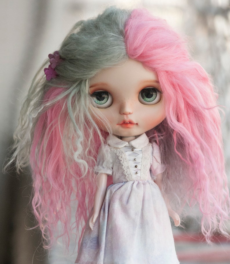 Custom Mix Color Mohair Doll Wig for BJD Pullip Blythe Dolls - Etsy
