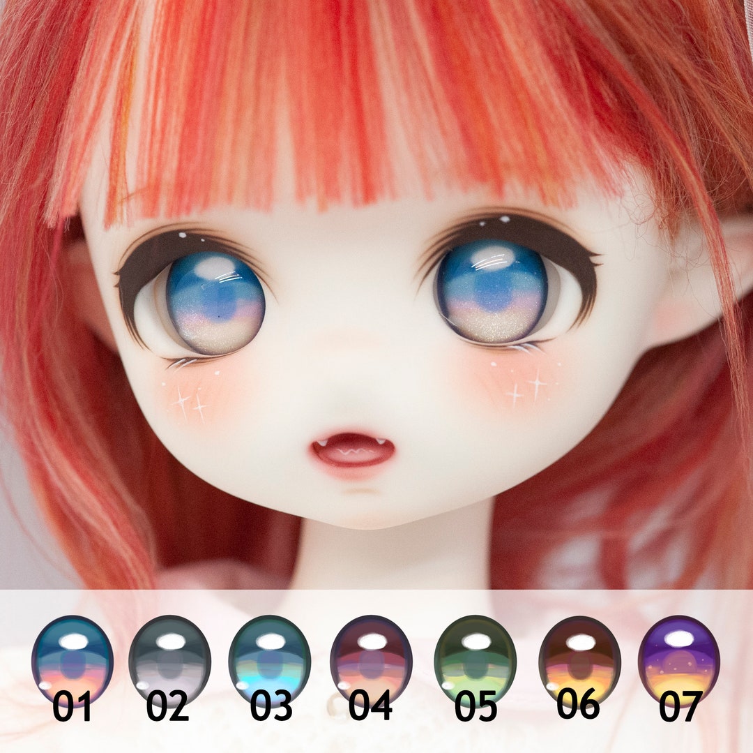 8mm to 26mm Sparking Anime Resin Doll Eyes Custom-made 7 Colors for BJD ...