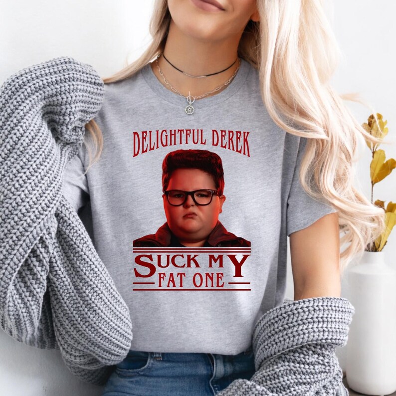 Delightful Derek Funny PNG | Funny Quotes Tee, Fat Boy Derek Tshirt ...