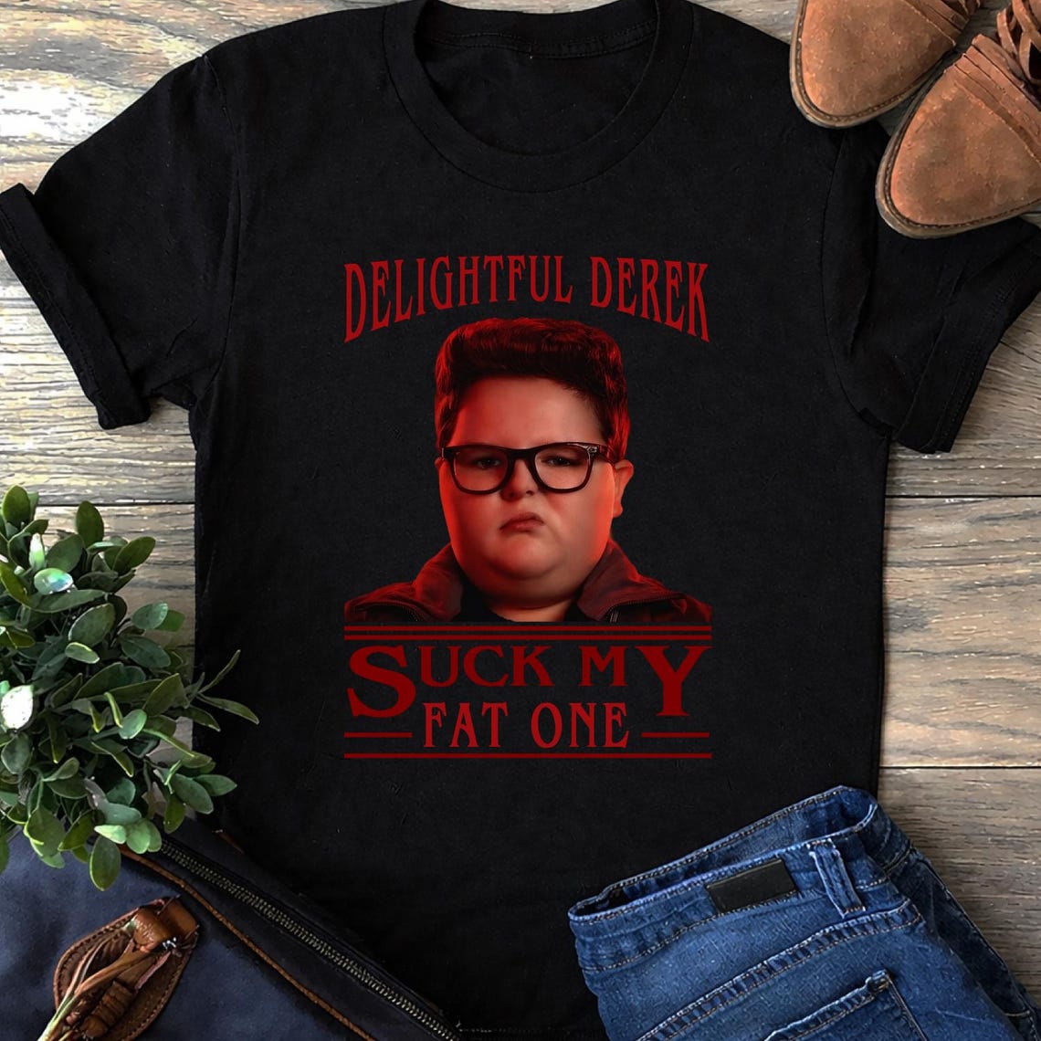 Delightful Derek Funny PNG | Funny Quotes Tee, Fat Boy Derek Tshirt ...