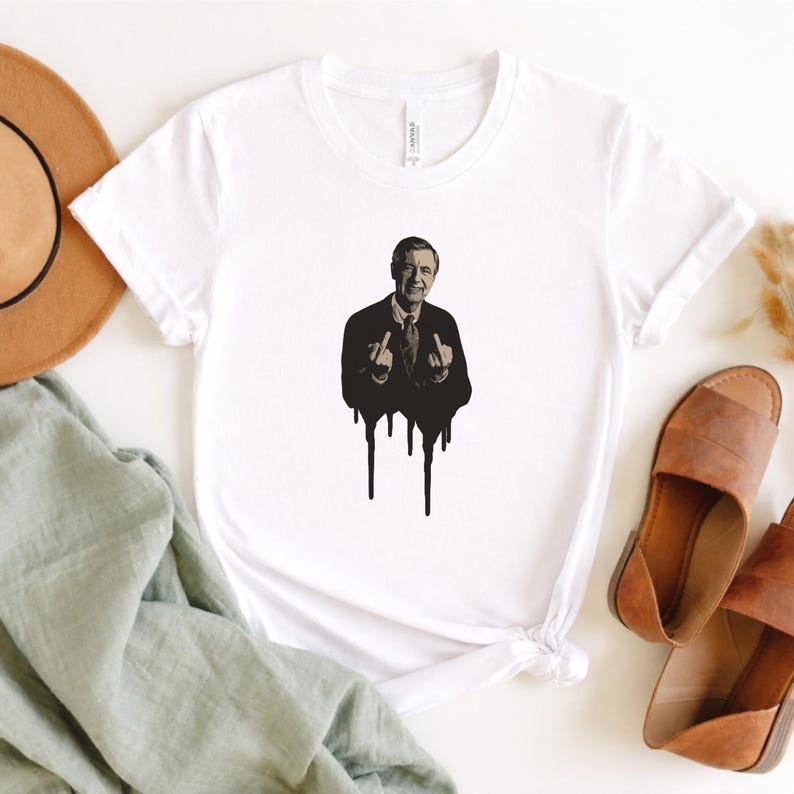 Wu Tang Mr Rodgers Middle Finger Art Png | Funny Mr. Rogers Meme Tee ...