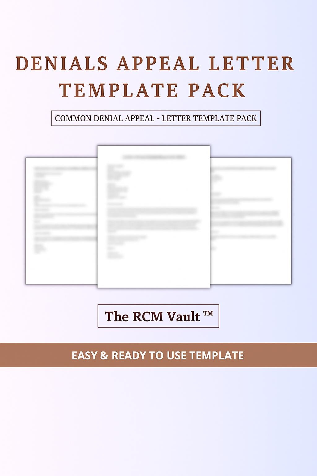 Denial Appeal Letter Template Pack | Timely Filing, Duplicates + More ...