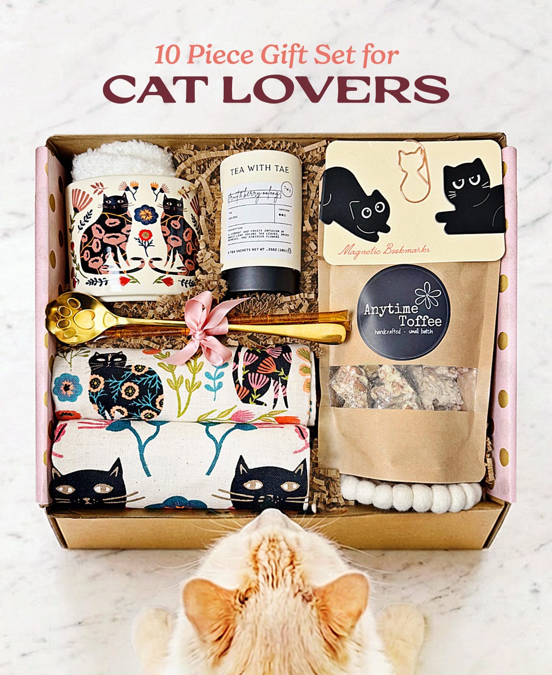 Cat Lover Gift Set Idea for Friend Birthday Gift Box Comfort Get Well ...