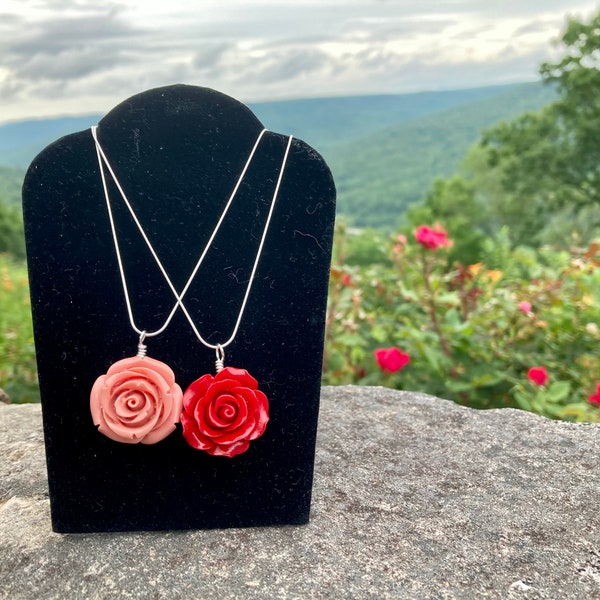 Rose Pendant - Etsy