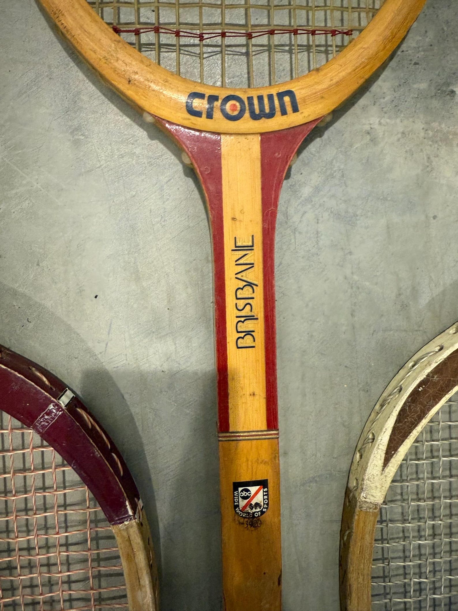 Vintage Set of 4 Maroon Brown White Tennis Rackets | Bundle for Tennis ...