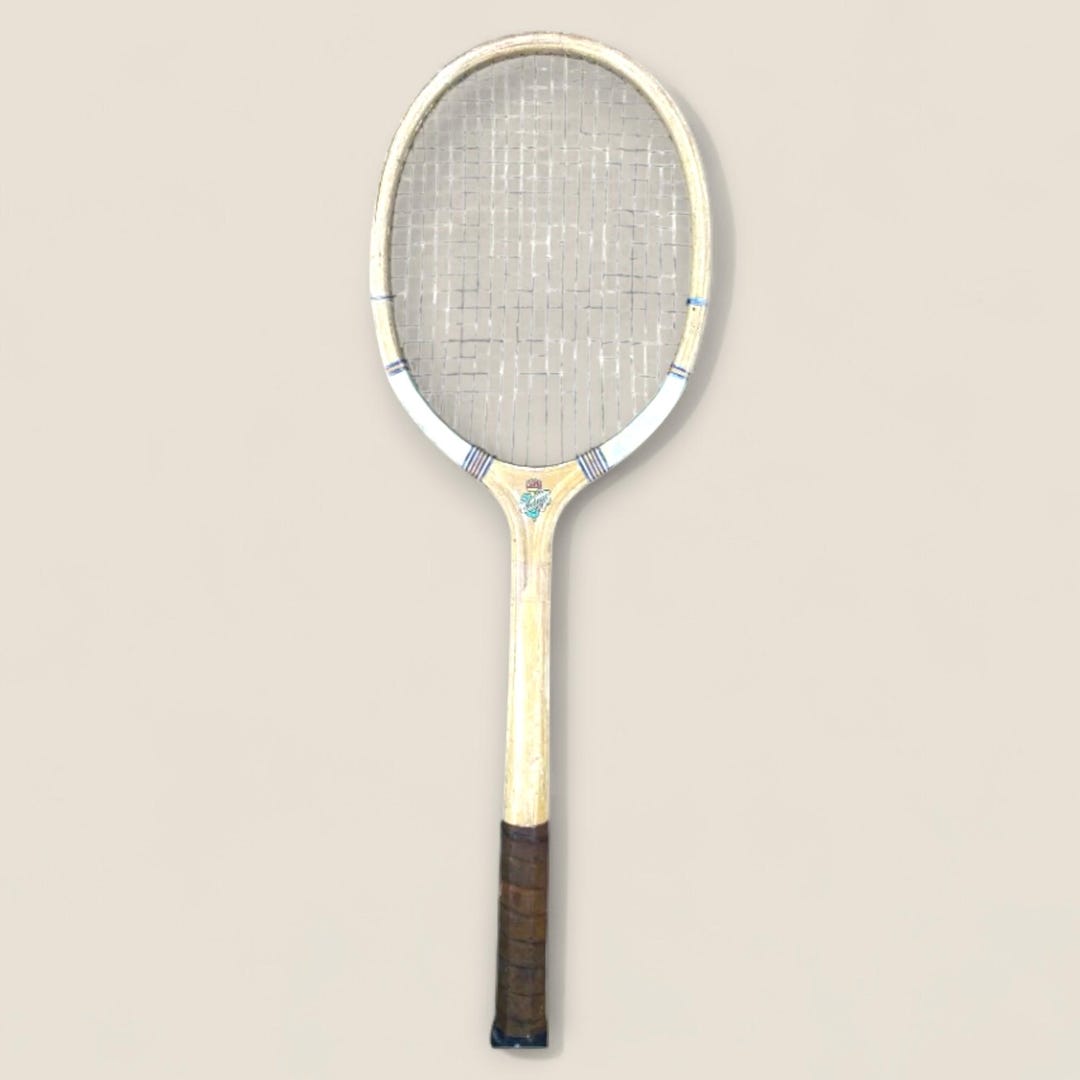 Signature Series Vintage 1980s Rainbow Neck Wooden Tennis Racket ...