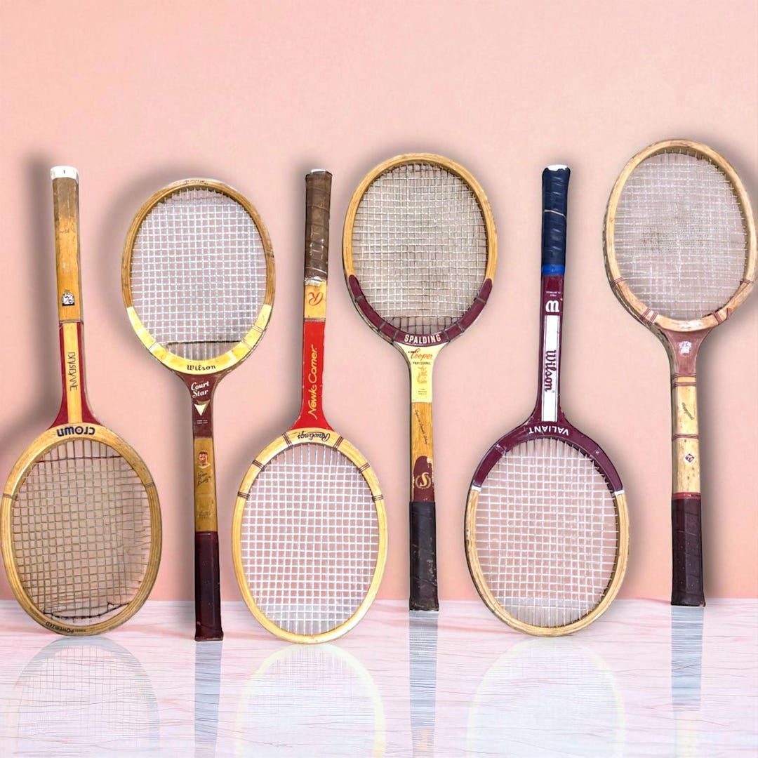 Vintage Wooden Tennis Racket | Single {CHOICE} | Slazenger | Spalding ...