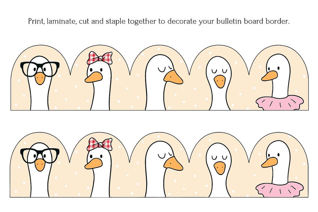 Silly Goose Bulletin Board Border - Etsy