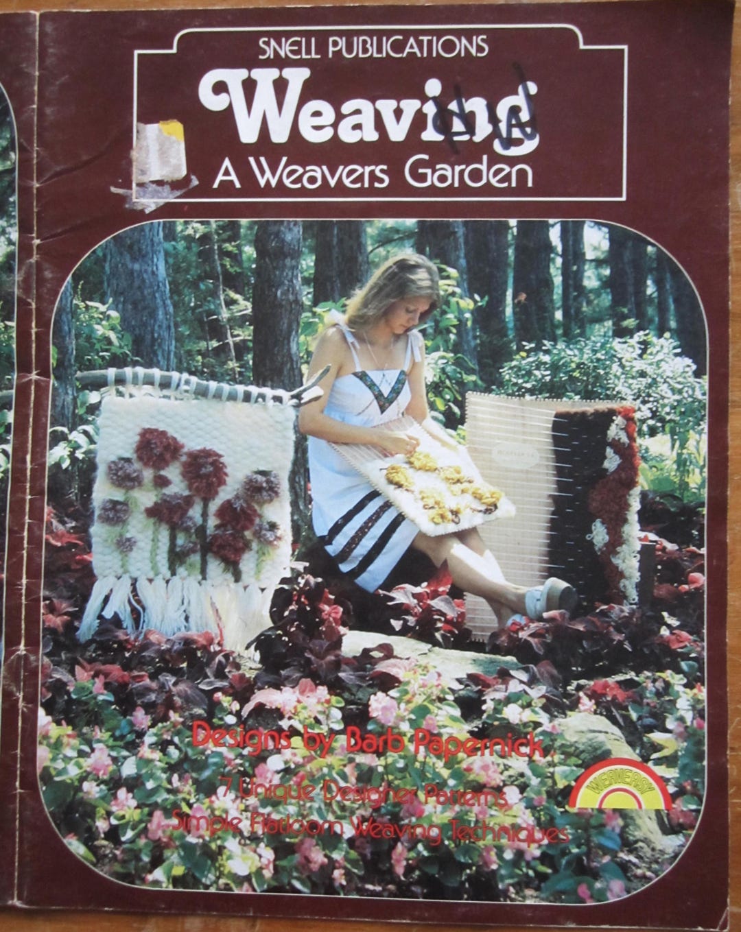 Flat Loom Weaving Patterns Vintage Retro 70s Snell Weavers Garden 7 ...