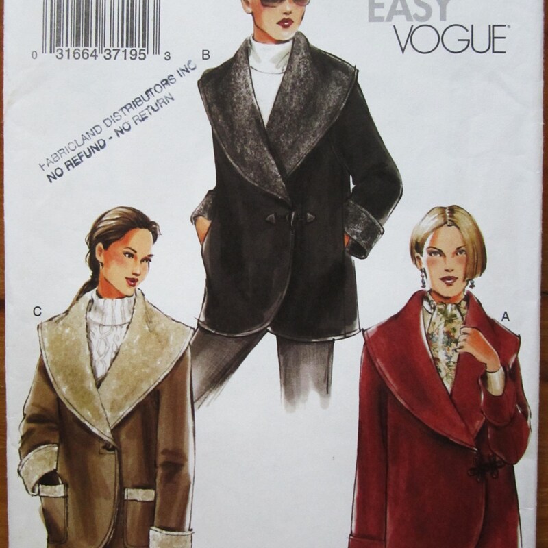 Vogue Jacket Pattern - Etsy