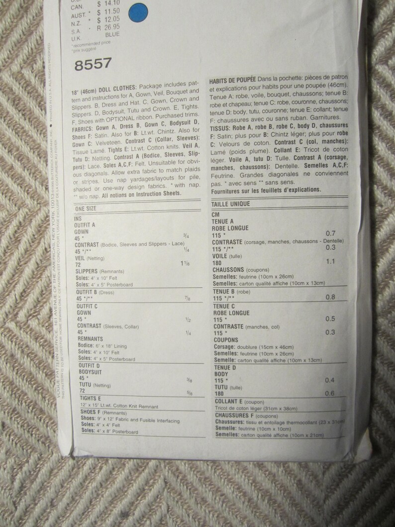 18 American Girl Doll Clothes Pattern Queen Ballerina Wedding Gown Anne ...