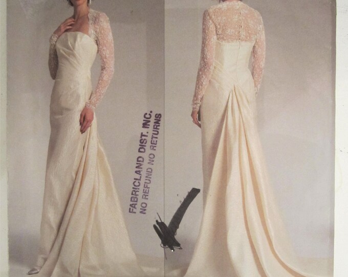 Vogue 2906 Wedding Bridal Gown Pattern Sz 6 8 10 Bust 30.5-32.5 Uncut ...