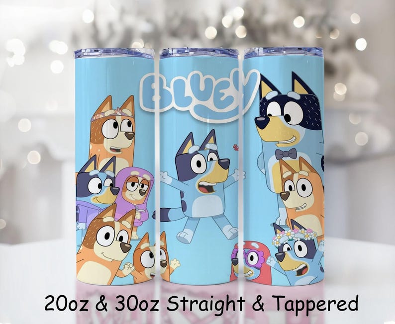 Cartoon Dog Family 20oz Tumbler Wrap PNG | Sublimation Design | Digital ...