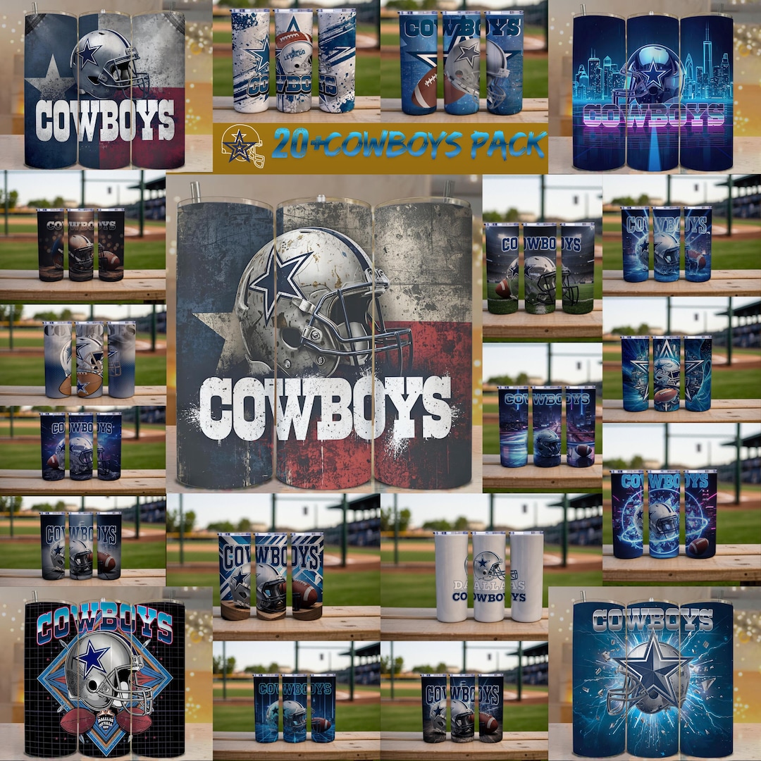 PACK OF 20+ Blue Star Football Tumbler Wrap PNG Bundle | 20oz Sports ...