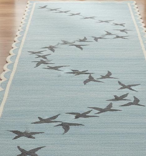 Coastal Breeze Bird Flight Tufted Runner Ocean Trail Bird Motif