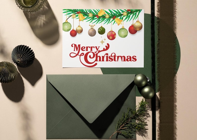 Printable Christmas Wish Card – Festive Holiday 5x7 Greeting Boohoo ...