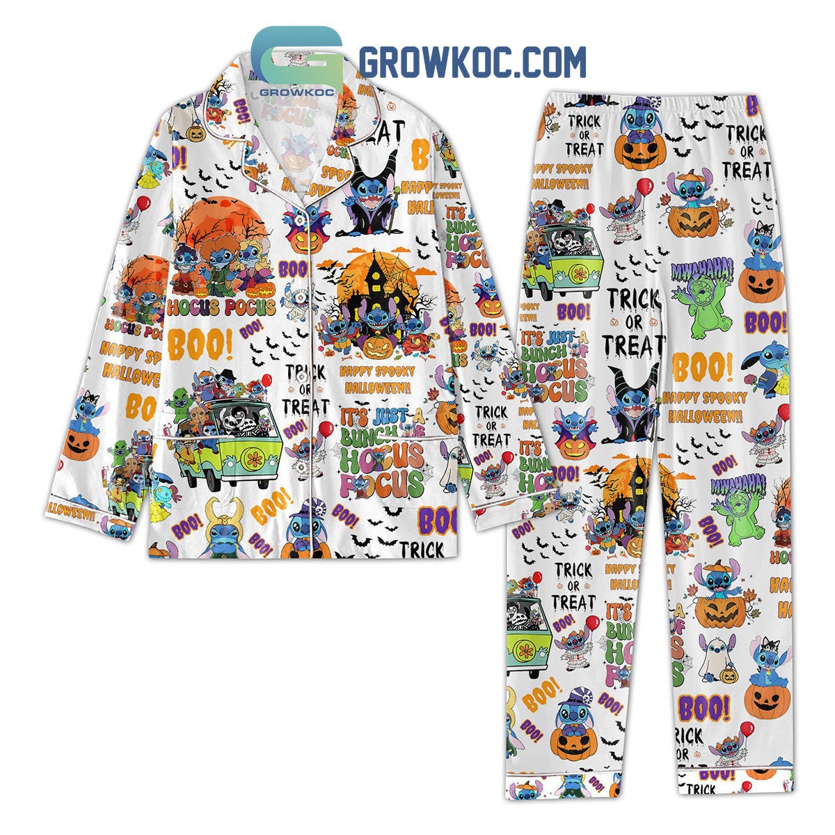 Hocus Pocus Happy Spooky Halloween Pajamas Set, Christmas Pajamas ...