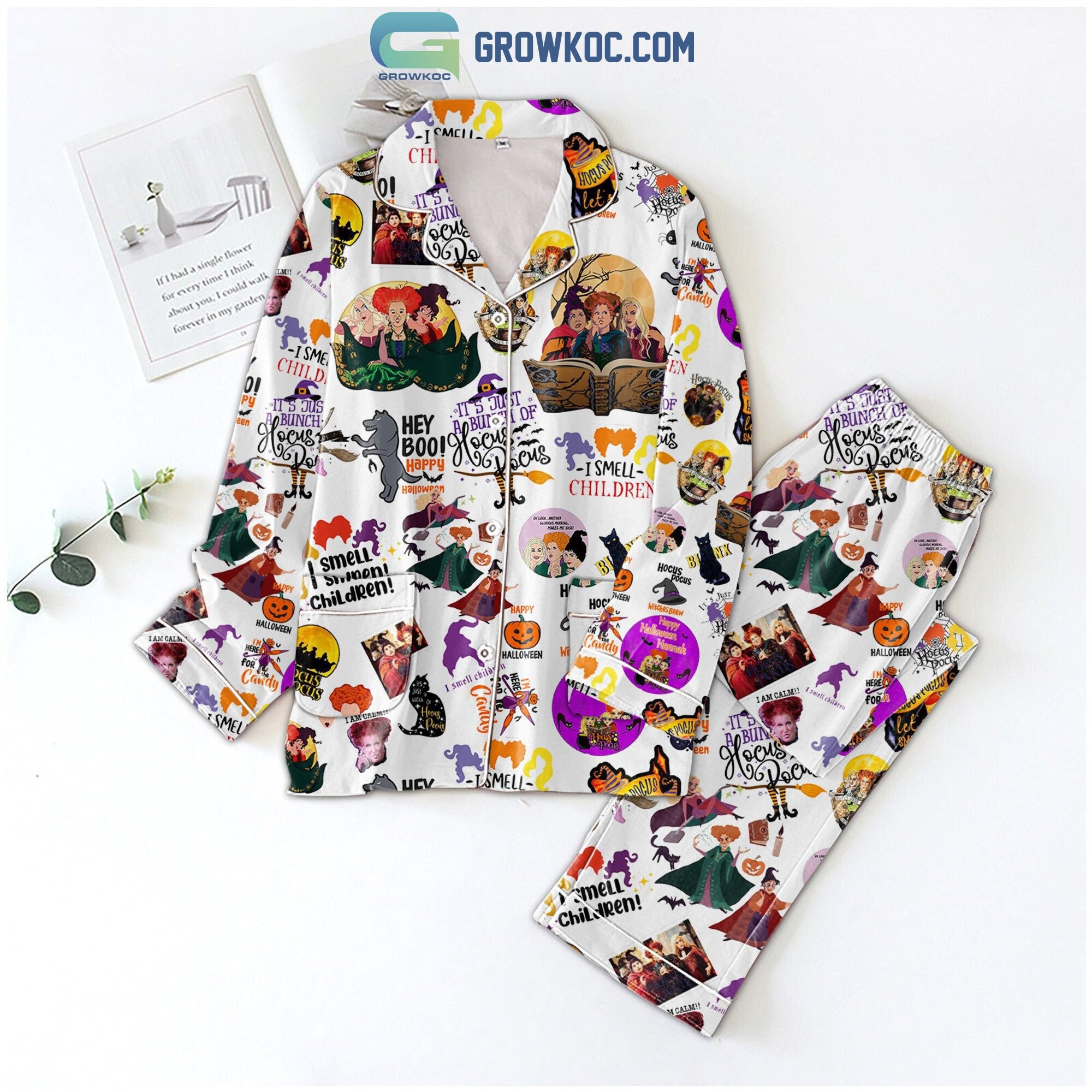 Hocus Pocus It's Just A Bunch Happy Halloween Pajamas Set, Christmas ...