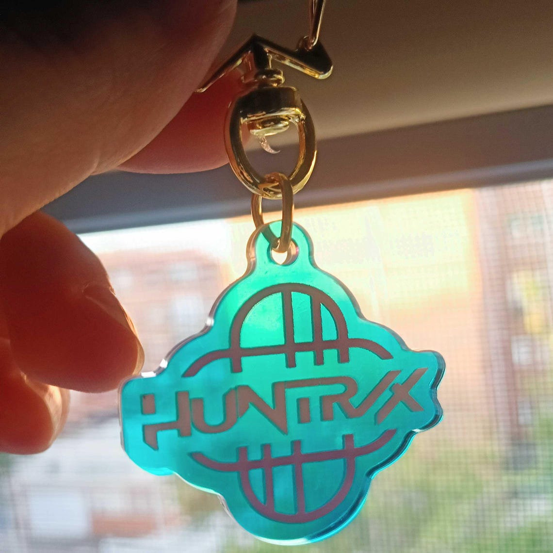 Huntrix Logo Holographic Acrylic Charm Kpop Demon Hunters - Etsy