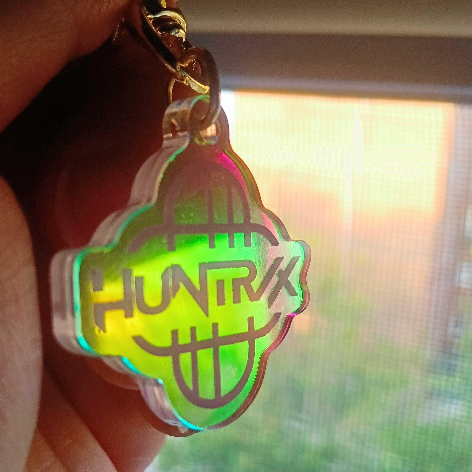 Huntrix Logo Holographic Acrylic Charm Kpop Demon Hunters - Etsy