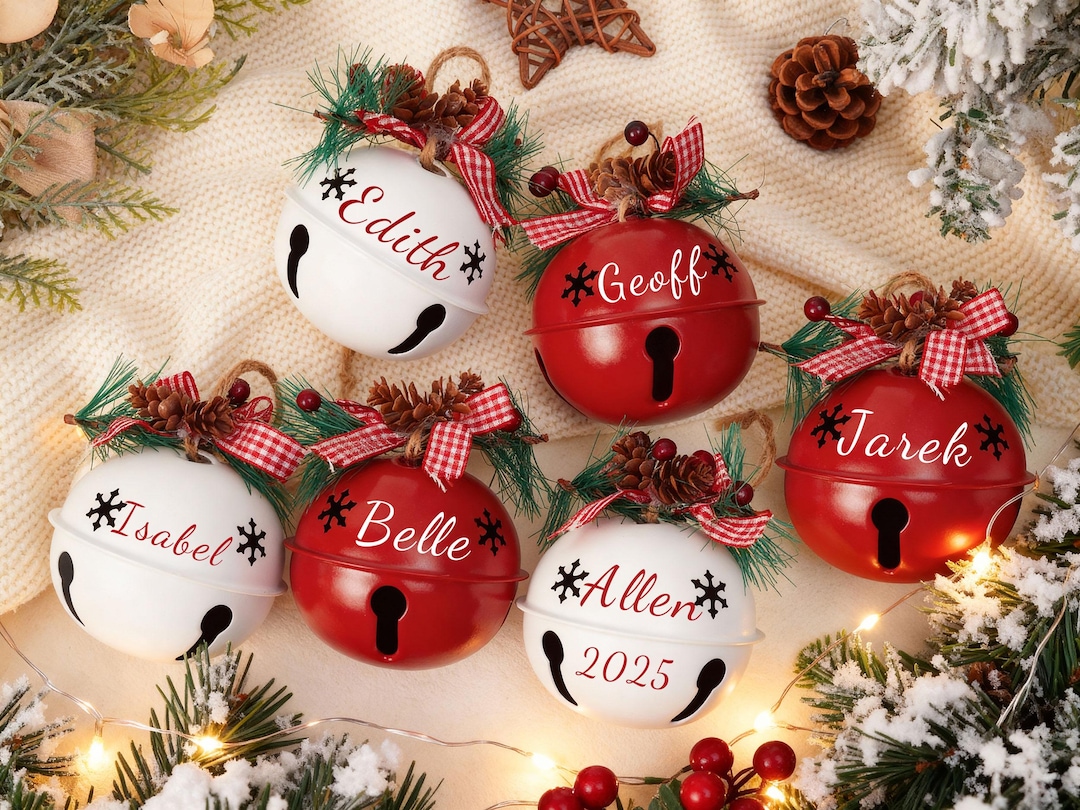 Personalized Christmas Tree Ornament,custom Jingle Bell,christmas Tree ...