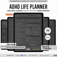 Gothic ADHD Daily Planner Printable Download Organized Planner Gothic ...