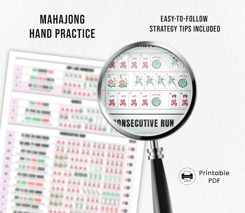 2026 American Mahjong Cheat Sheet Bundle | Mahjong Hand Tracker ...