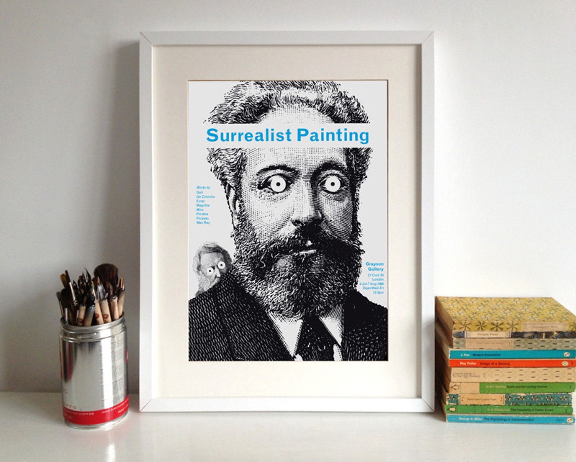 Surrealist Poster Print: Painting Exhibition Announcement - Etsy