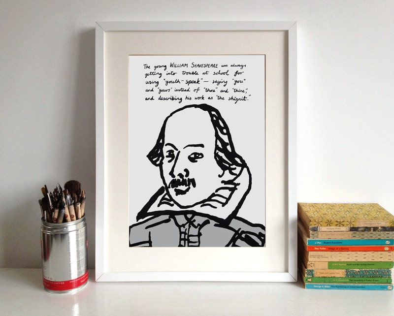 William Shakespeare Poster Print in Trouble at School Great | Etsy