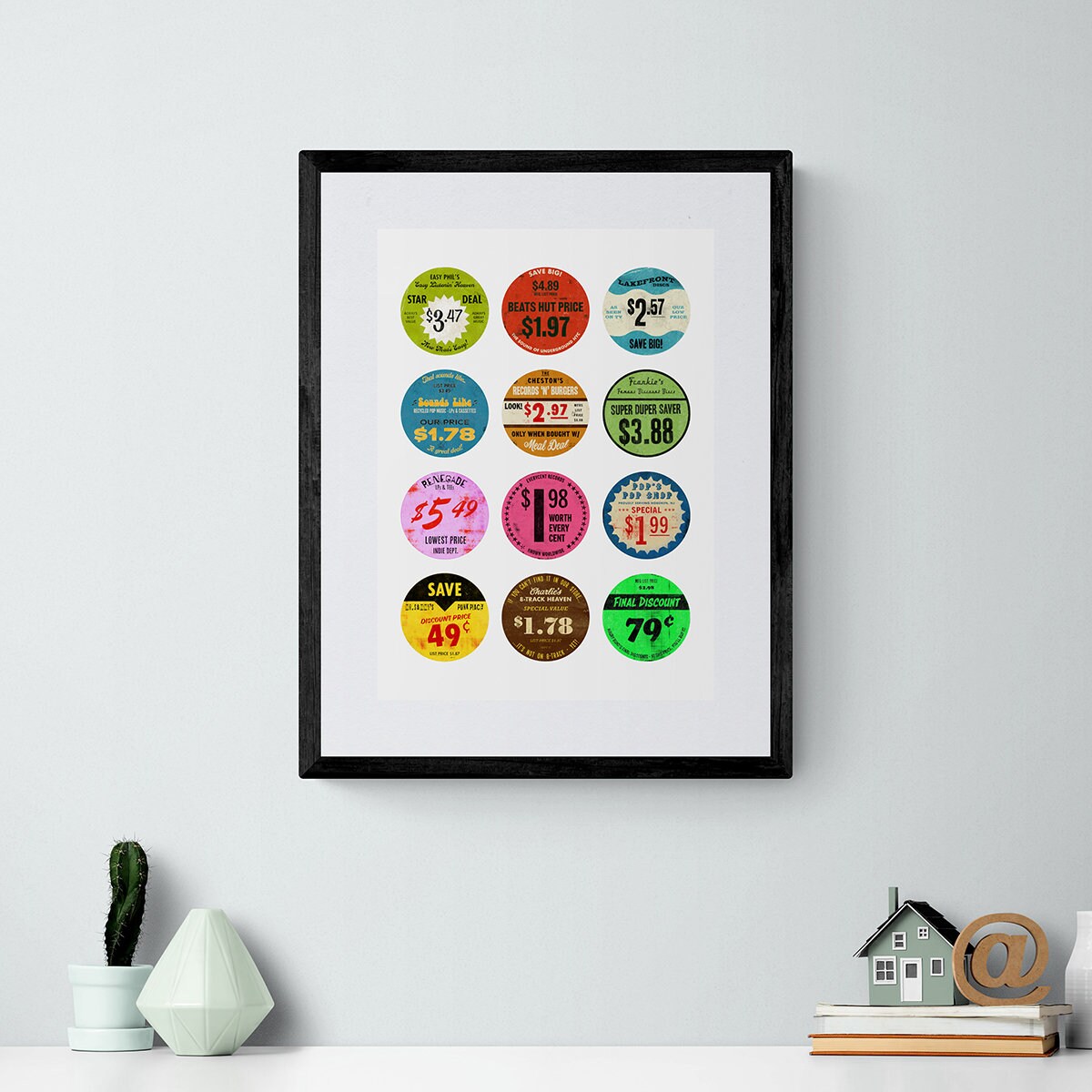 Album Cover Price Tag Sticker Collection Print Music Poster - Etsy UK