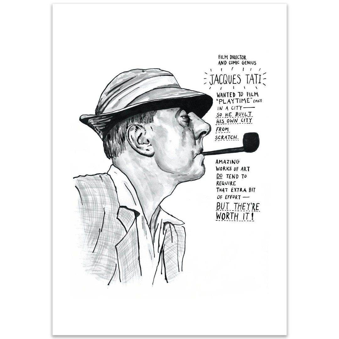Jacques Tati Poster Print Great French Movie Director - Etsy
