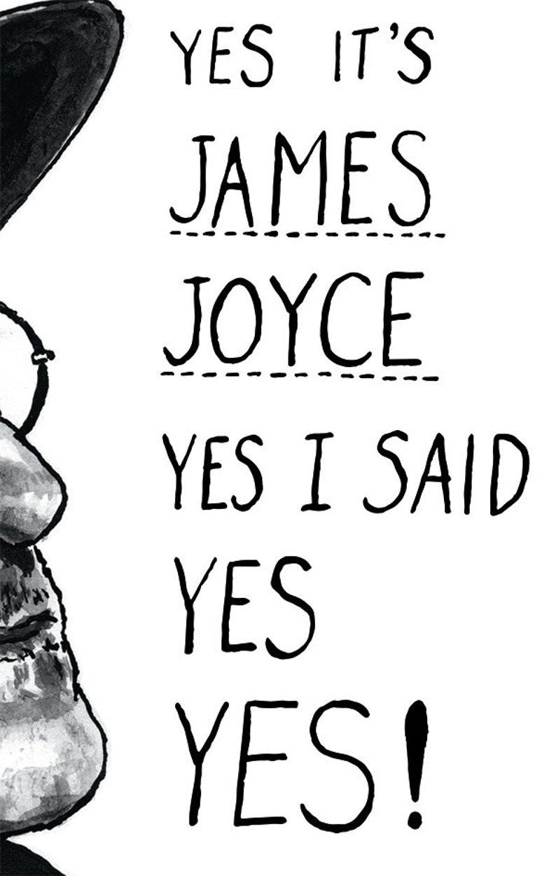 James Joyce Ulysses Portrait Poster Print Great Irish Writer | Etsy