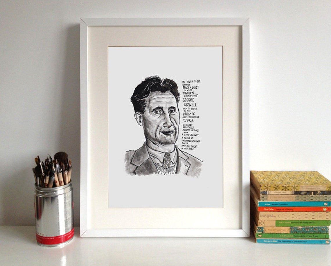 George Orwell Poster Print Great Writers Literary Poster | Etsy