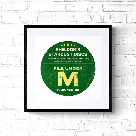 Manchester Band Music Poster Album Cover Pop Art Sticker Aesthetic ...