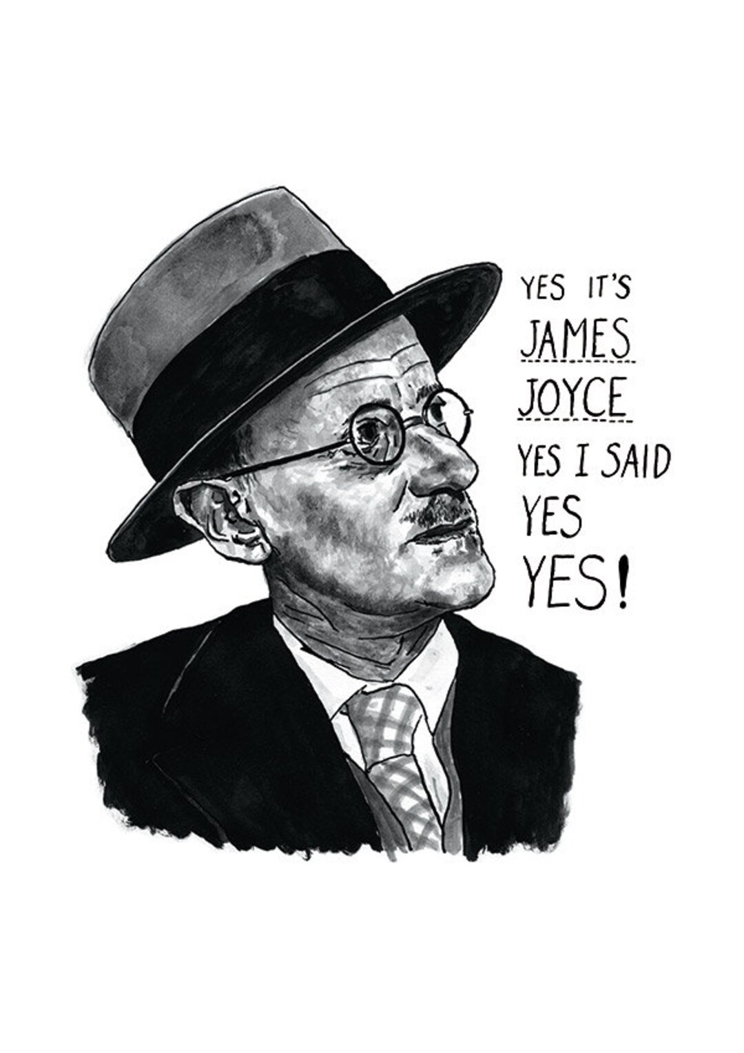 James Joyce Ulysses Portrait Poster Print - Great Irish Writer ...