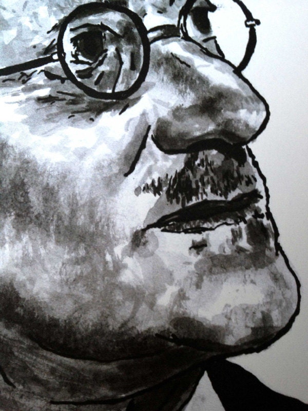 James Joyce Ulysses portrait poster print Great Irish Writer | Etsy