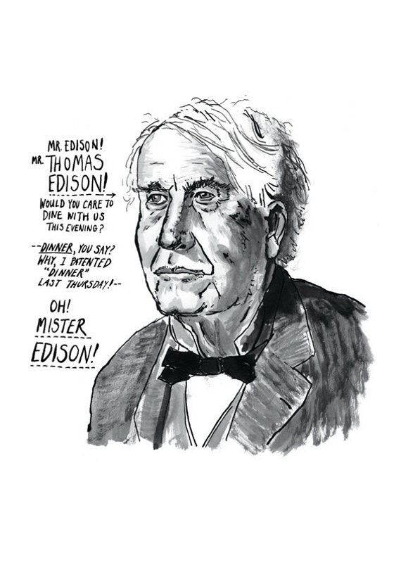 Thomas Edison Great American Inventor Poster Print | Etsy