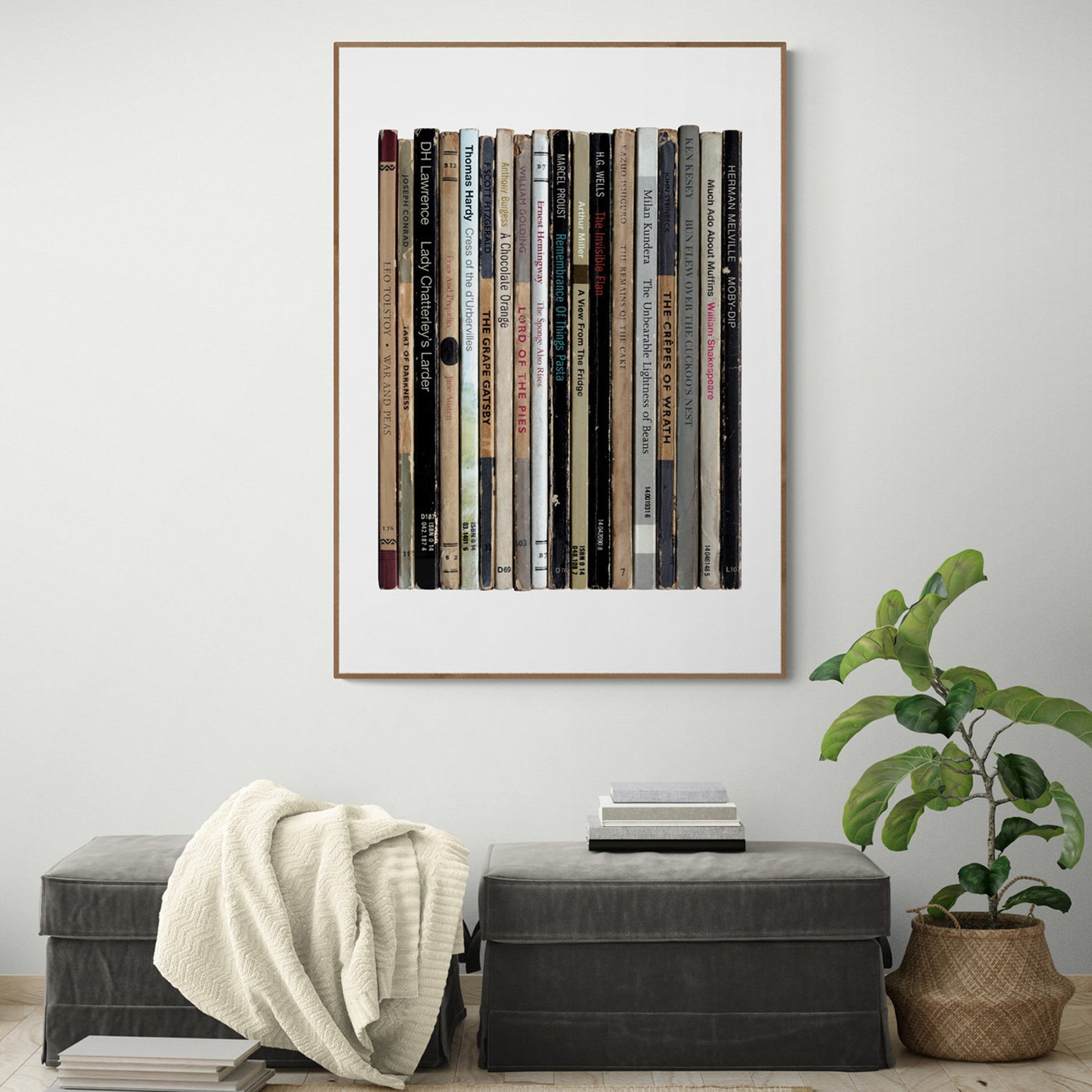 Kitchen Print for Book Lovers Famous Novels for Foodies Gift | Etsy