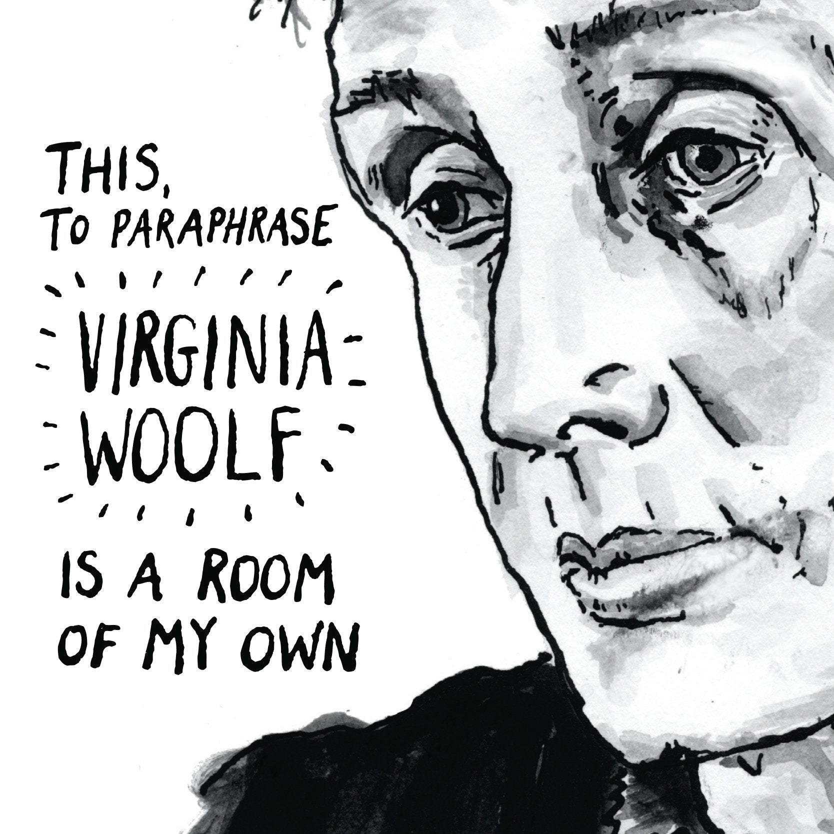Virginia Woolf poster print Great Writers | Etsy
