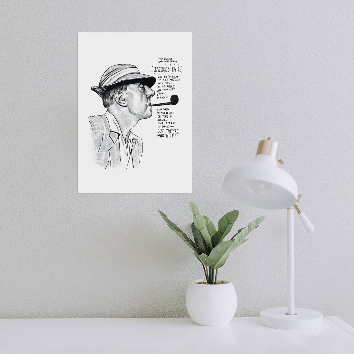 Jacques Tati Poster Print Great French Movie Director - Etsy
